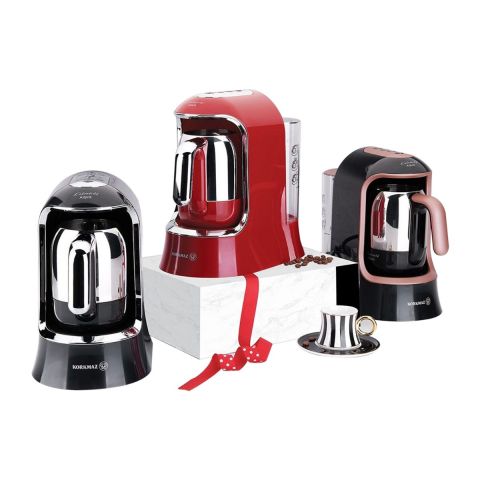 Korkmaz Coffee Maker 18/10 Stainless Steel 4+4 Cups 640 Ml 800 Watts ...