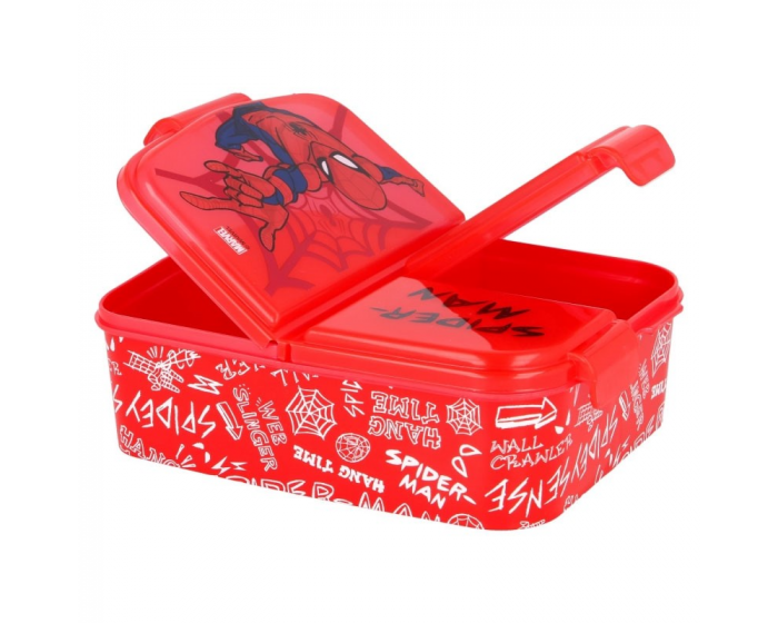 Stor Multi Compartment Sandwich Box Spiderman Urban Web | Bazaar Kuwait